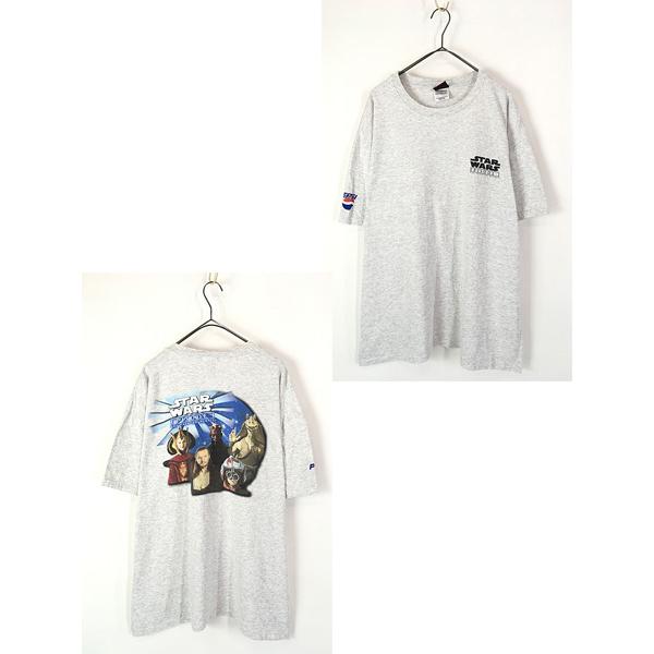 古着 90s PEPSI × STAR WARS Episode1 ドリンク 企業 映画 ムービー Tシャツ XL