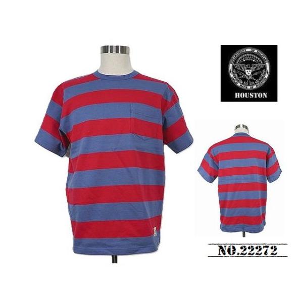 8オンスほどのヘビーボーダー天竺を使用した、クルーネックTシャツです。先染めで組まれたボーダーで、80〜90年を思わせるポップな配色を採用しています。左胸にはあると便利なポケットが付いています。■実寸サイズ (Lサイズ) 身幅55cm  着...