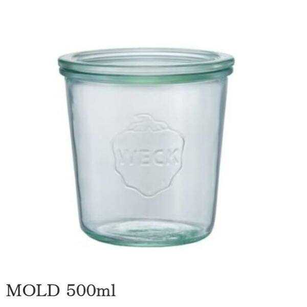 WECKのシンプルなMOLDの中でも大きめで使い勝手の良い500ml♪　【商品仕様】シリーズ名：WECKブランド名：WECKメーカー型番：WE-742原産国／製造国：ドイツ代表カラー：透明キッチン用品の素材：ソーダ石灰ガラスサイズ：Φ110...
