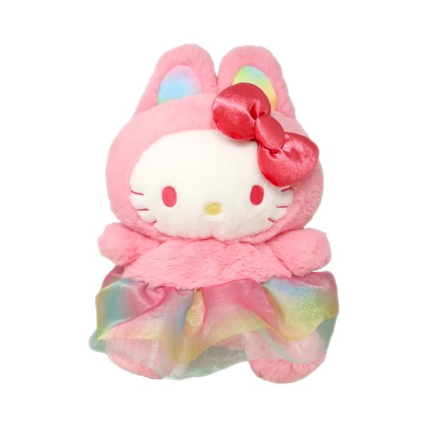 カラフルなドレスを着てピンク色のうさぎになったハローキティの、可愛いぬいぐるみゴルフヘッドカバーです。　【商品仕様】ブランド名：内藤デザイン研究所メーカー型番：201355代表カラー：ピンク本体サイズ：約W225×H310×D200mm素材...