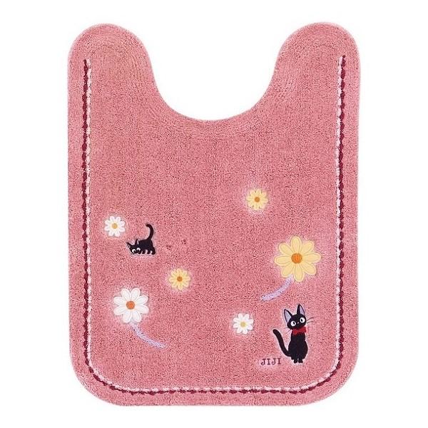 黒猫ジジのキュートなトイレタリーシリーズ花さんぽ トイレタリー トイレマット 約80×60cm  ピンク センコー 魔女の宅急便 ジジ 黒猫 猫 ネコ マット 新生活