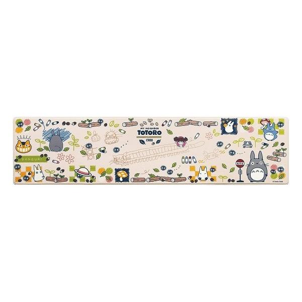インテリアに自然と馴染む「おえかき」をイメージしたマットです拭ける お手入れ簡単 となりのトトロ お絵かき 45×180cm センコー トトロ マット キッチンマット ロングマット PCV 抗菌 防臭 防カビ 防炎 滑りにくい 新生活