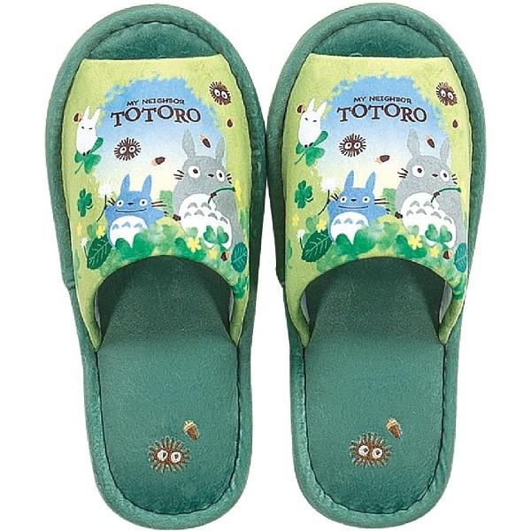 トトロ達がクローバーの中で遊ぶ楽しいデザインのトイレタリー☆トトロのトイレタリー 『あおぞらどんぐり』 スリッパ グリーン センコー となりのトトロ トトロ ととろ トイレ スリッパ トイレスリッパ トイレタリー グリーン 緑 かわいい 可...