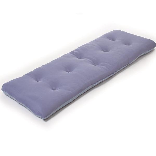 ボリュームたっぷりでひんやり快適！洗える！ひんやりボリュームソファパッド ブルー 3人掛用 サンファミリー 約縦50cmX横150cm 厚み約5cm シートクッション ふかふか ソファパッド ひんやり サラッと 接触冷感 快適 洗濯機 丸洗...