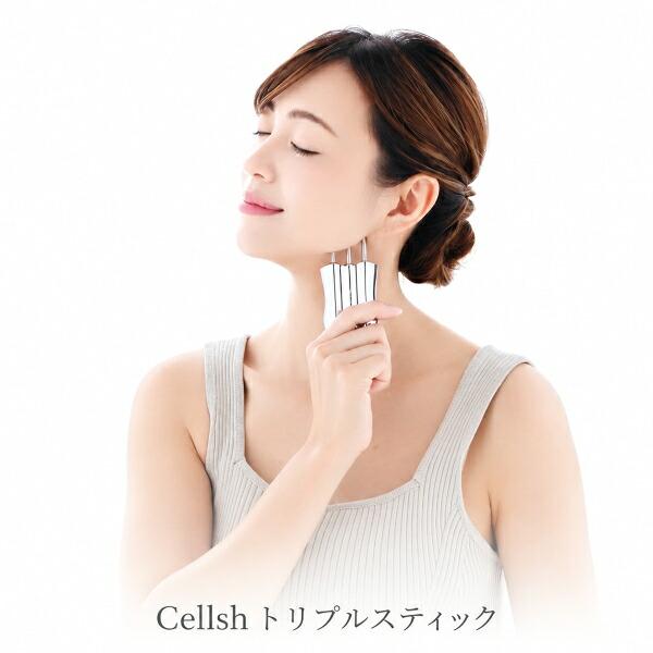 毎日のセルフケアを、サロン級の心地よさに。3本のスティック＆かっさでトータルケア♪　【商品仕様】カラー：シルバーシリーズ名：Cellshブランド名：ニーズメーカー型番：99365原産国／製造国：中国対象：ユニセックス部位：頭皮|首筋|顔|デ...