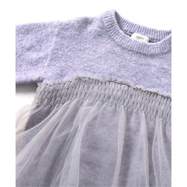 Seraph(セラフ)のニット・セーター「もちふわチュールセーター」は、シンプルなテキスタイルと優しい色使いでナチュラルテイストのおしゃれにおすすめです！【取り扱い表示】最高液温40℃以下で手洗い、漂白剤使用禁止、色物は同系の色と一緒に、洗...