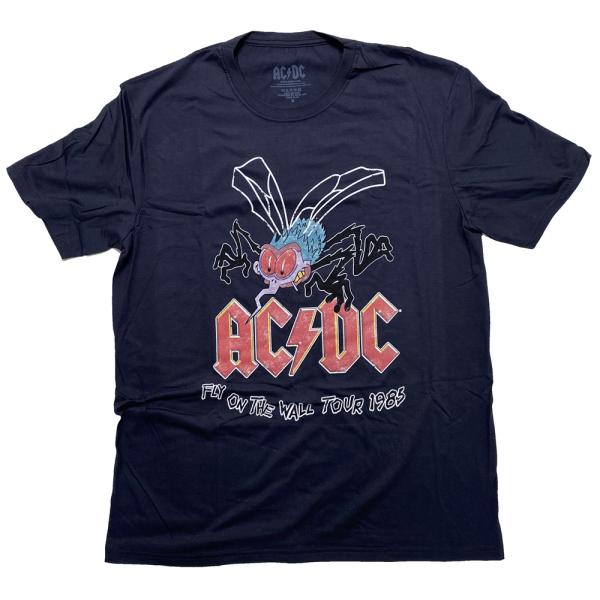 AC/DC エーシーディーシー FLY ON THE WALL TOUR Tシャツ オフィシャル バンドTシャツ ロックTシャツオフィシャル商品　正規ライセンス商品ボディ：やや薄めの柔らかい今風のボディカラー：チャコール素材：コットン100...