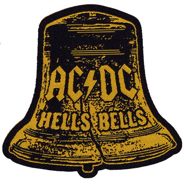 AC DC・HELLS BELLS・PATCH ・刺繍パッチ・ワッペン●サイズ:縦9.5×横10cm●糊付けなし(縫い付けタイプ)●ご注意：実物と色等が多少異なる場合があります。●店頭販売の為、売り切れる場合があります。予めご了承下さい。