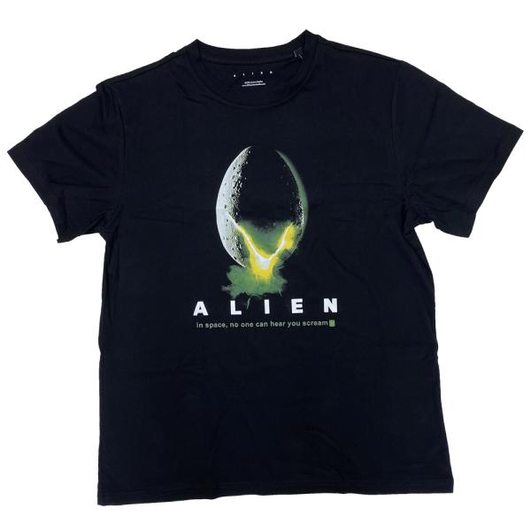 ALIEN・エイリアン・POSTER・UK版・Tシャツ・映画Tシャツオフィシャル商品　正規ライセンス商品名作、SFホラー映画。エッグのポスターデザイン！ボディ：やや薄めの柔らかい今風のボディカラー：ブラック素材：コットン100％ご注意：実物...