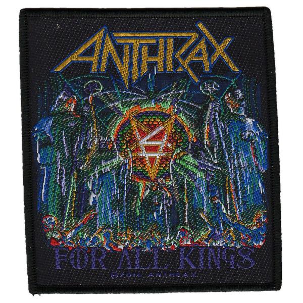 アンスラックス・ANTHRAX・FOR ALL KINGS・ワッペン・パッチ・オフィシャル パッチオフィシャル商品　正規ライセンス商品縫い付けタイプ縦約10cm×横約9.2cm ご注意：実物と色等が多少異なる場合があります。他サイト及び、店...