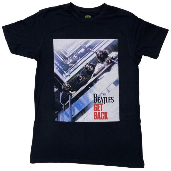 THE BEATLES・ GET BACK POSTER・Tシャツ・ビートルズ ・オフィシャル ・バンドTシャツ ロックTシャツTシャツタグはAPPLE CORPSのプリントタグになっています。カラー：ブラック素材：コットン100％【平均サ...