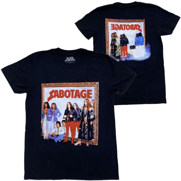 ブラック サバス・BLACK SABBATH・SABOTAGE・Tシャツ・バンドTシャツボディ：やや薄めの柔らかい今風のボディカラー：ブラック素材：コットン100％●ご注意：実物と色等が多少異なる場合があります。●店頭販売の為、売り切れる場...