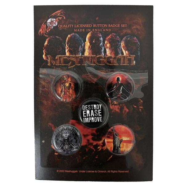 MESHUGGAH・メシュガー・IMMUTABLE・BUTTON BADGE SET・バッジ・缶バッジセット(5個入り)オフィシャル商品　正規ライセンス商品バッジ直径約2.5cmサイズバッジが5個入りでリーズナブルな価格になっています。大き...