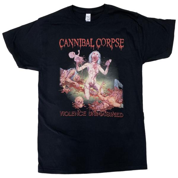 カンニバル コープス・CANNIBAL CORPSE・VIOLENCE UNIMAGINED・NEW・USA版・Tシャツ・バンドTシャツボディ：ヘヴィーコットン　一般的な厚さのボディカラー：ブラック素材：コットン100％●ご注意：実物と色等...