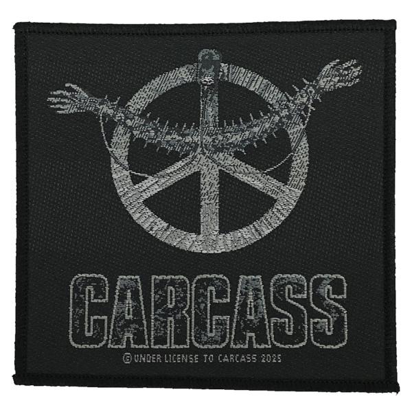 カーカス・CARCASS・HARTWORK・糊なし・刺繍ワッペン・パッチ・ワッペンオフィシャル商品　正規ライセンス商品糊無し・縫い付けタイプサイズ：横約9.6cm縦約10cmご注意：実物と色等が多少異なる場合があります。他サイト及び、店頭販...