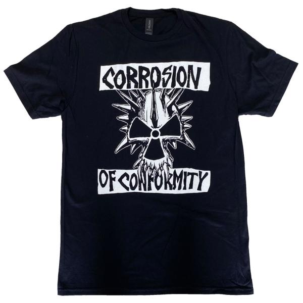 CORROSION OF CONFORMITY・COC・コロージョン オブ コンフォーミティ・SKULL LOGO 1・BLACK・Tシャツ・バンドTシャツオフィシャル商品　正規ライセンス商品ボディ：やや薄めの柔らかい今風のボディカラー：ブ...
