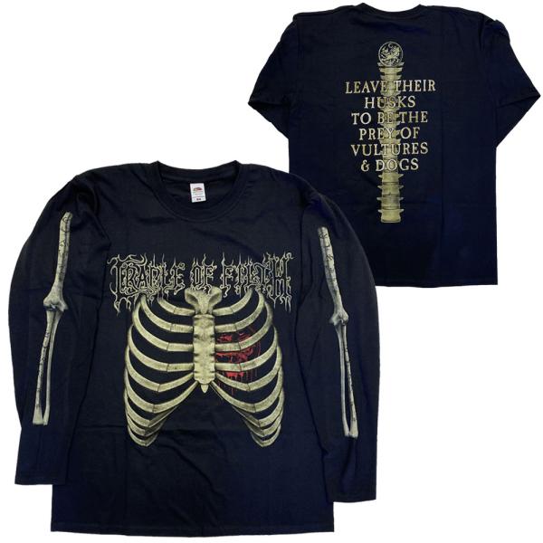 クレイドル オヴ フィルス・CRADLE OF FILTH・SKELETON・長袖・ロングスリーブ・長袖Tシャツ・メタルTシャツオフィシャル商品　正規ライセンス商品リブなしタイプボディ：一般的な厚さのボディです。カラー：ブラック素材：コット...