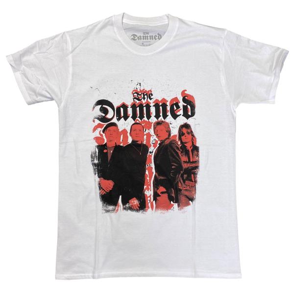 ダムド・DAMNED・REPEAT LOGO PHOTO・UK版・Tシャツ・ロックTシャツオフィシャル商品　正規ライセンス商品ボディ；やや薄めの柔らかい今風のボディカラー：ホワイト素材：コットン100％ご注意：実物と色等が多少異なる場合があ...
