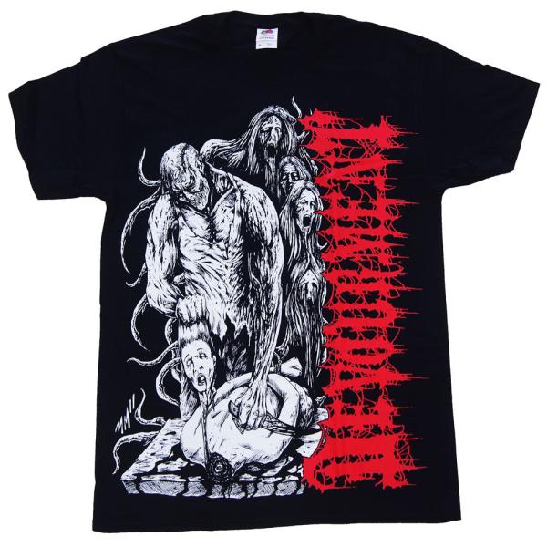 DEVOURMENT・ディヴァウアメント・DEAD BODY・Tシャツ・メタルTシャツコットン100％ブラック●ご注意：実物と色等が多少異なる場合があります。●店頭販売の為、売り切れる場合があります。予めご了承下さい。【平均サイズ身幅×着丈...