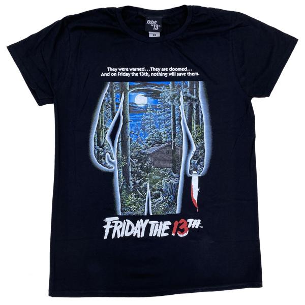 FRIDAY THE 13TH・13日の金曜日・POSTER・UK版・Tシャツ・映画Tシャツ・オフィシャルTシャツカラー：ブラック素材：コットン100％ご注意：実物と色等が多少異なる場合があります。●ご注意：実物と色等が多少異なる場合があり...