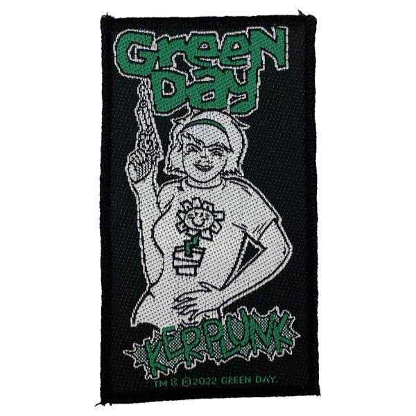 グリーンディ・GREEN DAY・KERPLUNK・刺繍パッチ・ワッペン・パッチ刺繍パッチノリ無し・縫い付けタイプ縦約10.1cm×横約5.7cm、ご注意：実物と色等が多少異なる場合があります。他サイト及び、店頭販売の為、売り切れる場合があ...