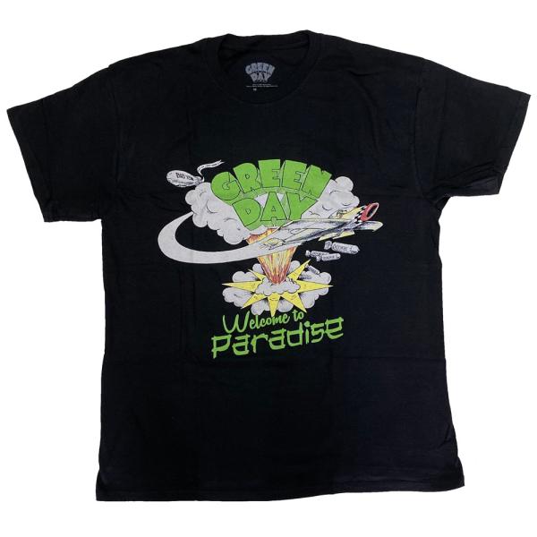 グリーン デイ・GREEN DAY・WECOME TO PARADISE・Tシャツ・ロックTシャツ・オフィシャル商品ボディ：やや薄めの柔らかい今風のボディカラー：ブラックボディ：コットン100％ご注意：実物と色等が多少異なる場合があります。...