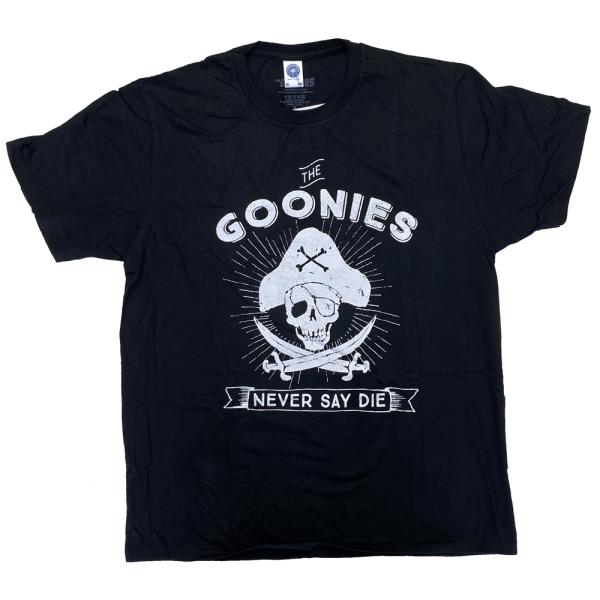 THE GOONIES・グーニーズ・PIRATE NEVER SAY DIE・UK版・Tシャツ・ 映画Tシャツ ・オフィシャルTシャツオフィシャル商品　正規ライセンス商品ボディ：やや薄めの柔らかい今風のボディカラー：ブラック素材：コットン1...