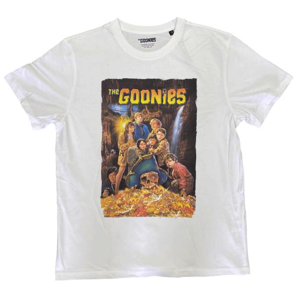 GOONIES・グーニーズ・POSTER・NEW・Tシャツ・ 映画Tシャツ ・オフィシャルTシャツオフィシャル商品 正規ライセンス商品プリントタグになる等、マイナーチェンジされました。ボディ：一般的な厚さのボディカラー：ホワイト素材：コット...