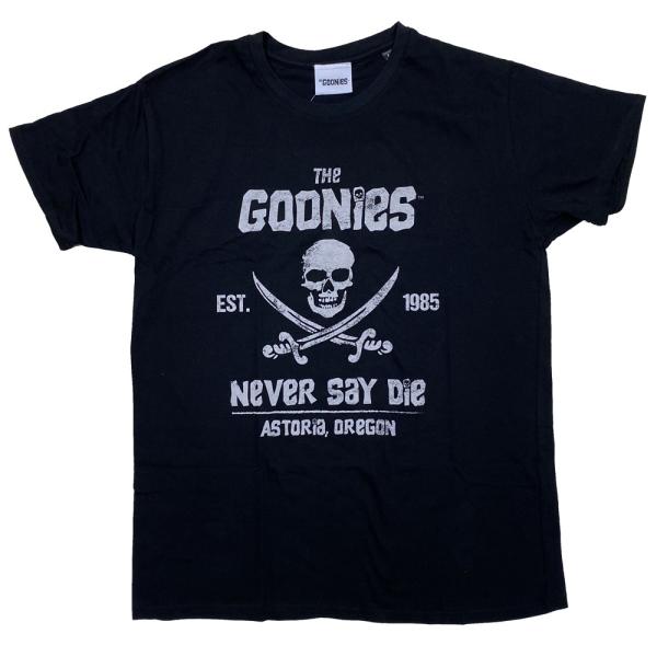 GOONIES・グーニーズ・NEVER SAY DIE・NEW・UK版・Tシャツ・ 映画Tシャツ ・オフィシャルTシャツ・S-XXLサイズ・大きいサイズオフィシャル商品　正規ライセンス商品マイナーチェンジで、プリントの色がグレーになりました...