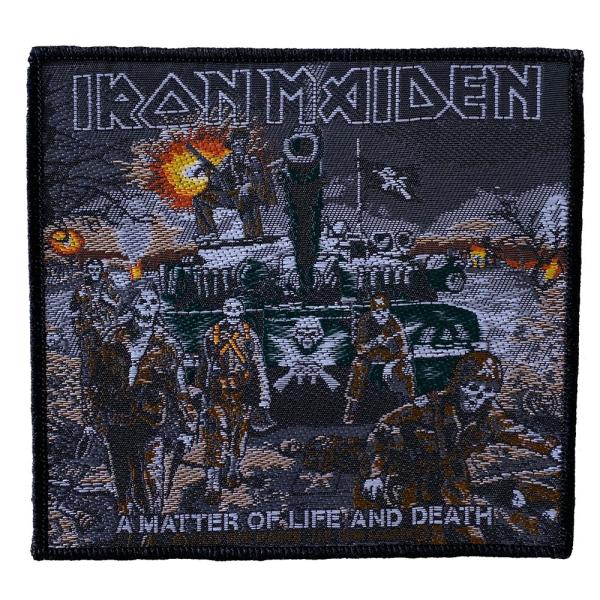 アイアン メイデン・IRON MAIDEN・A MATTER OF LIFE AND DEATH・刺繍パッチ・ワッペンオフィシャル商品　正規ライセンス商品糊なし(縫い付けタイプ)縦約9.6cm×横約10.2cmご注意：実物と色等が多少異なる...
