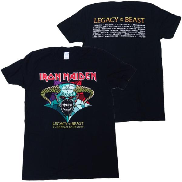 アイアン メイデン・IRON MAIDEN・LEGACY OF THE BEAST TOUR 2018・Tシャツ・メタルTシャツカラー：ブラック素材：コットン100％●ご注意：実物と色等が多少異なる場合があります。●店頭販売の為、売り切れる...