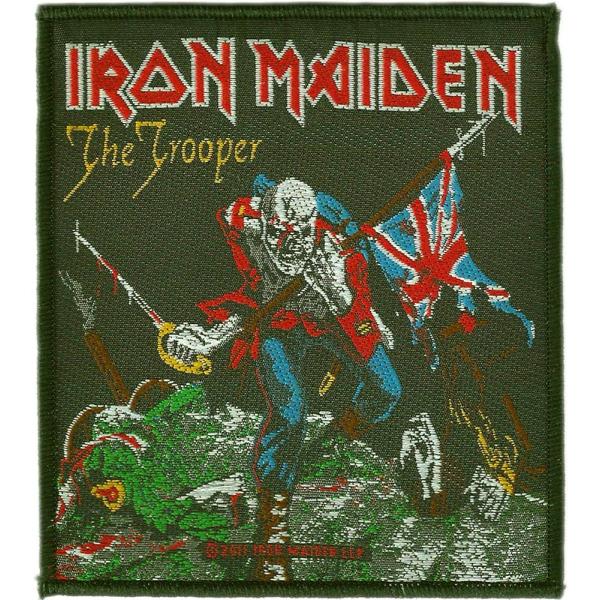 アイアン・メイデン・IRON MAIDEN TROOPER PATCH 糊なし刺繍ワッペン●縦11.2×横10.2cm縫い付けタイプのパッチです。ご注意：実物と色等が多少異なる場合があります。 店頭販売の為、売り切れる場合があります。予めご...