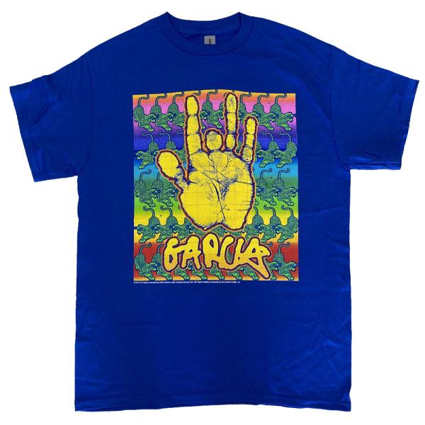 ジェリーガルシア・JERRY GARCIA・BLOTTER・Tシャツ・ロックTシャツボディ：ヘヴィーコットン　一般的な厚さのボディカラー：ロイヤルブルー素材：コットン100％●ご注意：実物と色等が多少異なる場合があります。●店頭販売の為、売...