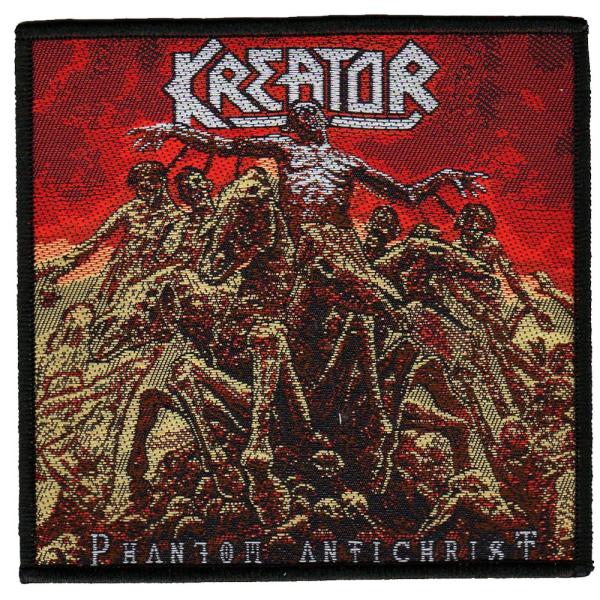 クリーター・KREATOR・PHANTOM ANTICHRIST 刺繍パッチ ワッペン縦約10cm×横約10.2cm糊なし縫い付けタイプご注意：実物と色等が多少異なる場合があります。店頭販売の為、売り切れる場合があります。予めご了承下さい。
