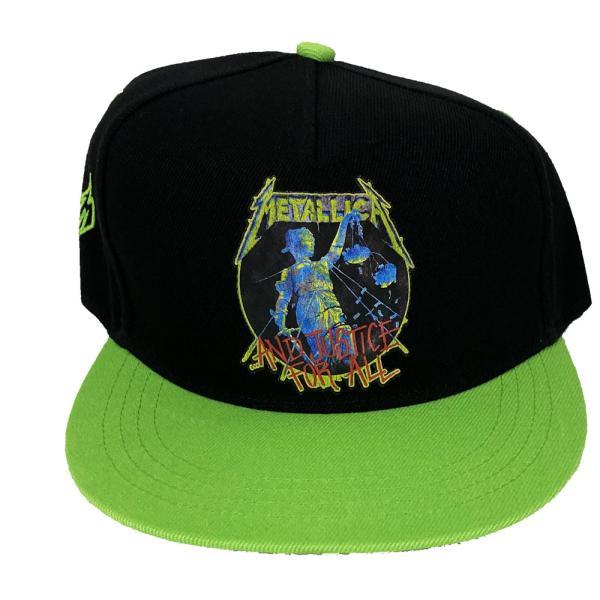 METALLICA・メタリカ・AND JUSTICE FOR ALL・SNAP BACK HAT・スナップバック・キャップ・オフィシャルキャップオフィシャル商品　正規ライセンス商品メタリカのキャップに安価なシリーズが登場！右側にMのロゴの刺...