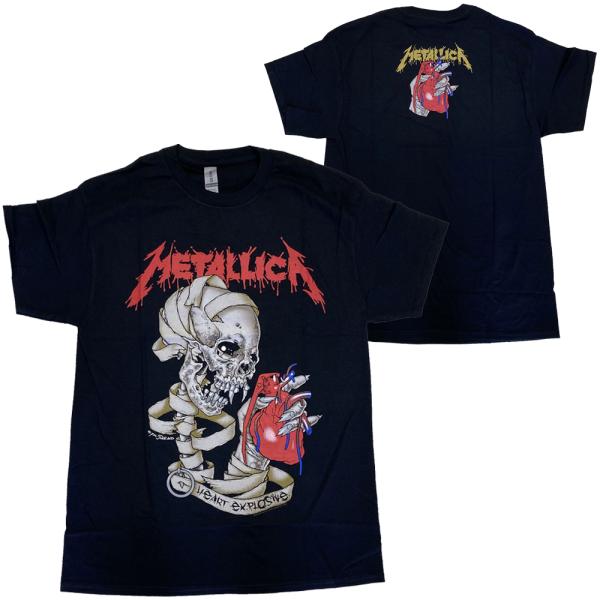 メタリカ・METALLICA・HEART EXPLOSIVE・Tシャツ・ロックTシャツボディ：GILDAN HEAVYCOTTON（一般的な厚さのボディです。）カラー：ブラック素材：コットン100％●ご注意：実物と色等が多少異なる場合があり...