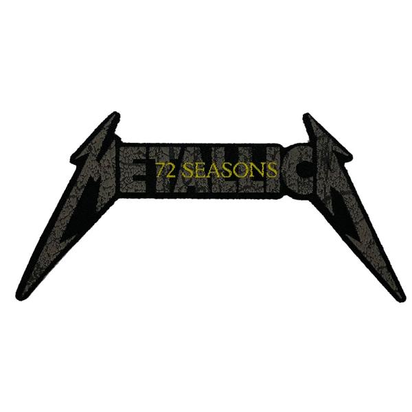 メタリカ・METALLICA・72 SEASONS CHARRED LOGO CUT OUT・糊なし刺繍ワッペン・パッチ縫い付けタイプのパッチです。サイズ：高さ約5.5cm×横約11.8cmご注意：実物と色等が多少異なる場合があります。他サ...