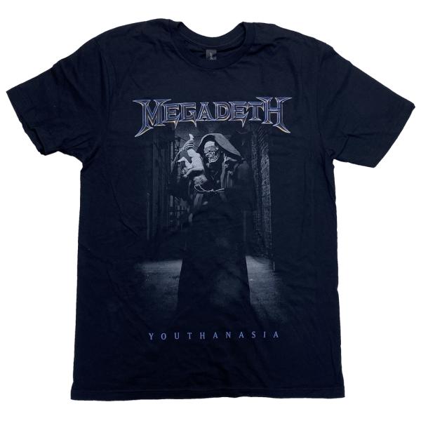 メガデス・MEGADETH・YOUTHANASIA・UK版・Tシャツ・バンドTシャツオフィシャル商品　正規ライセンス商品ボディ：GILDAN SOFTSTYLE（やや薄めの柔らかい今風のボディです。）カラー：ブラック素材：コットン100％●...