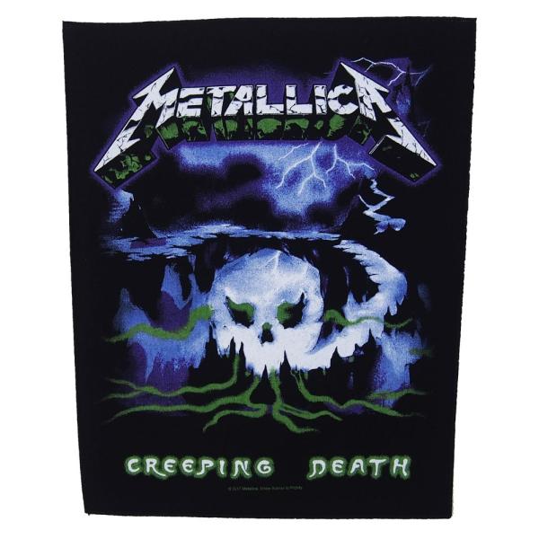 初期はアンスラックスやメガデス、スレイヤーなどと共にスラッシュメタルの代表格とされたがその枠にとらわれない音楽性で現在の地位を確立。80年代からスラッシュ、メタルファンに愛用されているバックパッチです。画像のように皮ジャンなどの背中に合う台...