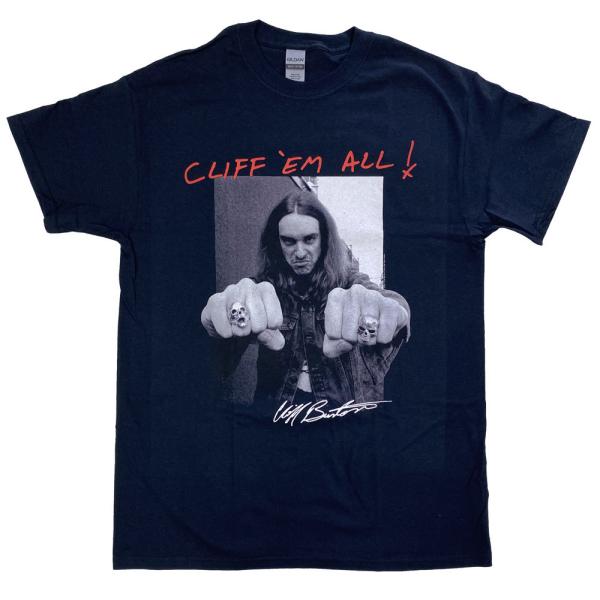 メタリカ・METALLICA・クリフバートン・CLIFF BURTON FISTS・Tシャツオフィシャル商品　正規ライセンス商品ボディ：GILDAN HEAVY COTTON 一般的な厚さのボディになります。カラー：ブラック素材：コットン1...