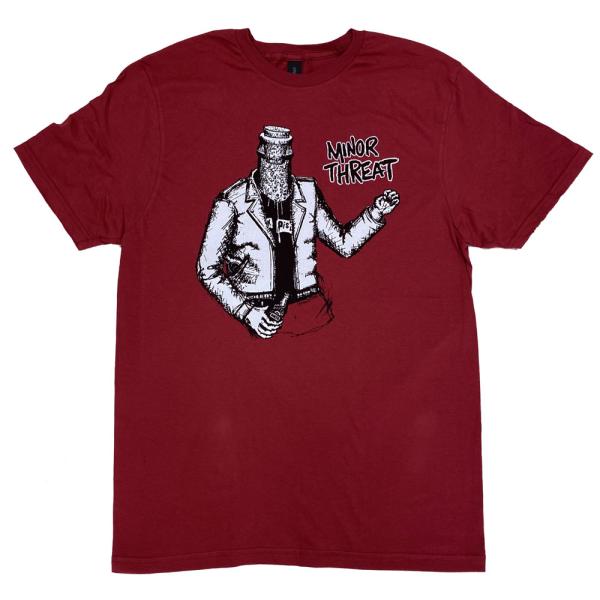 マイナースレート・MINOR THREAT・BOTTLED VIOLENCE・Tシャツ・ロックTシャツボディ：GILDAN SOFTSTYLE　(やや薄めの柔らかい今風のボディです。）カラー：マルーン（えんじ）素材：コットン100％●ご注意...