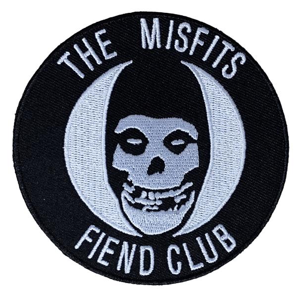 ミスフィッツ・MISFITS・FIEND CLUB・刺繍パッチ・ワッペンオフィシャル商品　正規ライセンス商品ノリ付き直径約9cmご注意：実物と色等が多少異なる場合があります。他サイト及び、店頭販売の為、売り切れる場合があります。予めご了承下さい。