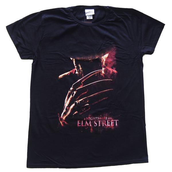 A NIGHTMARE ON ELM STREET・エルム街の悪夢・POSTER・Tシャツ・映画Tシャツカラー：ブラック素材：コットン100％●ご注意：実物と色等が多少異なる場合があります。●店頭販売の為、売り切れる場合があります。予めご了...
