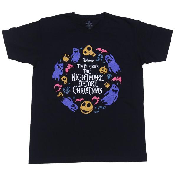 NIGHTMARE BEFORE CHRISTMAS・ナイトメア ビフォア クリスマス・CHARACTER FLIGHT・Tシャツ・ 映画Tシャツ オフィシャルTシャツティムバートンのダークホラーファンタジーカラー：ブラック素材：コットン1...