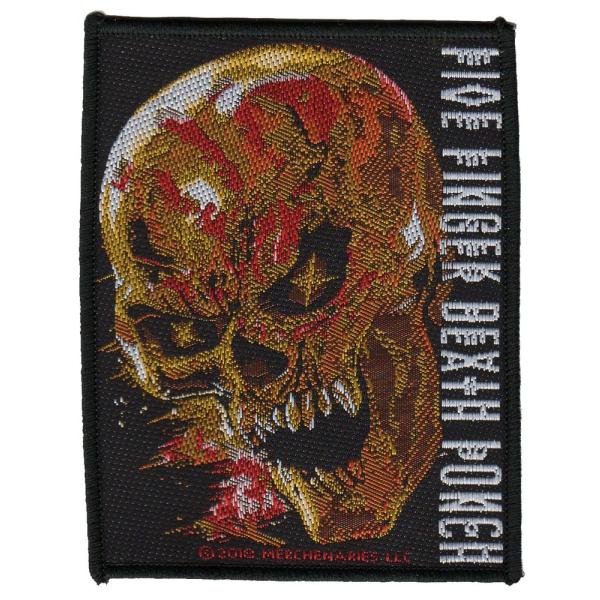 ファイブ フィンガー デス パンチ・FIVE FINGER DEATH PUNCH・AND JUSTICE FOR NONE・刺繍パッチ・ワッペン糊なし　刺繍パッチ高さ約10cm 横幅8cmご注意：実物と色等が多少異なる場合があります。他サ...