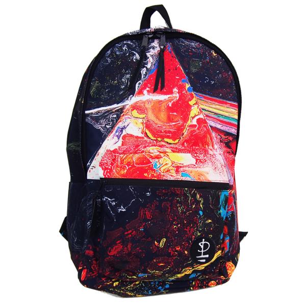 PINK FLOYD・ピンクフロイド・ PRISM SUBLIMATED WATERCOLOR BACKPACK・バックパック ・リュック・ オフィシャル商品ピンクフロイドのプリズムをインクが流れた用にプリントしたリュックです。メイン収納の...