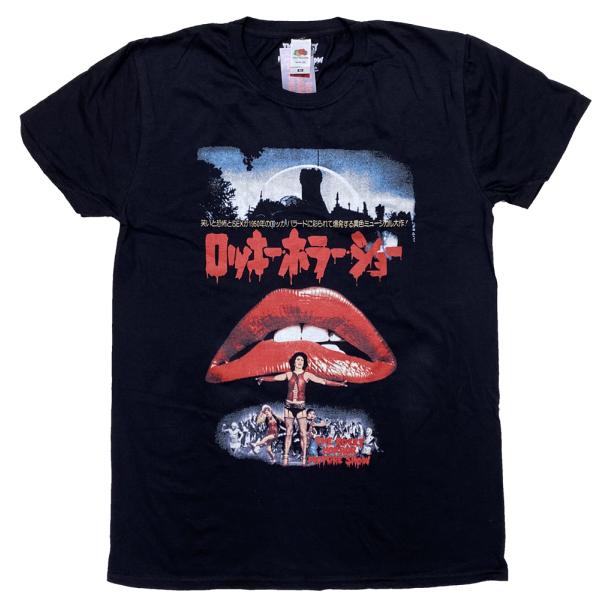THE ROCKY HORROR PICTURE SHOW・ロッキーホラーショー・JAPANESE POSTER・UK版・Tシャツ・ 映画Tシャツオフィシャル商品　正規ライセンス商品ボディ：やや薄めの柔らかい今風のボディカラー：ブラック素材...