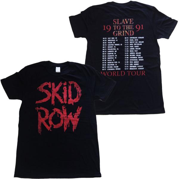 SKID ROW・スキッドロウ・SLAVE TO THE GRIND 1991 WORLD TOUR・Tシャツオフィシャル商品　正規ライセンス商品ボディ：やや薄めの柔らかい今風のボディカラー：ブラック素材：コットン100％ご注意：実物と色等...