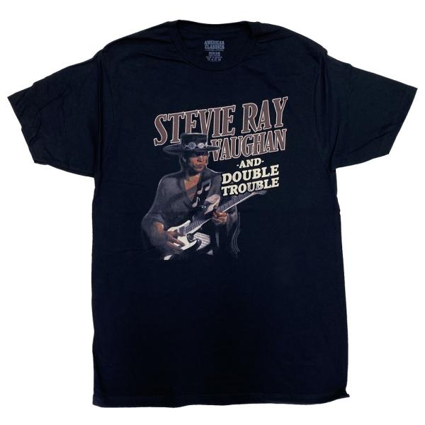 スティーヴィー・レイ・ヴォーン・STEVIE RAY VAUGHAN・DOUBLE TROUBLE・Tシャツ・オフィシャル商品ボディ：やや薄めの柔らかい今風のボディカラー：ブラック素材：コットン100％●ご注意：実物と色等が多少異なる場合が...