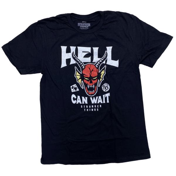 STRANGER THINGS・ストレンジャー・シングス ・HELL CAN WAIT・Tシャツ・ ドラマTシャツ ・オフィシャルTシャツオフィシャル商品　正規ライセンス商品Netflixの人気のドラマ、ストレンジャー・シングス！　ボディ：...